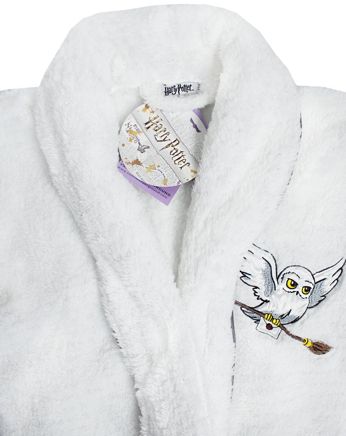 Harry Potter Hedwig White Bathrobe For Women - Ladies Luxury Embroider ...