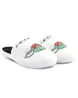 Friends Official Central Perk Women's Soft White Slip-on Mule Slippers ...