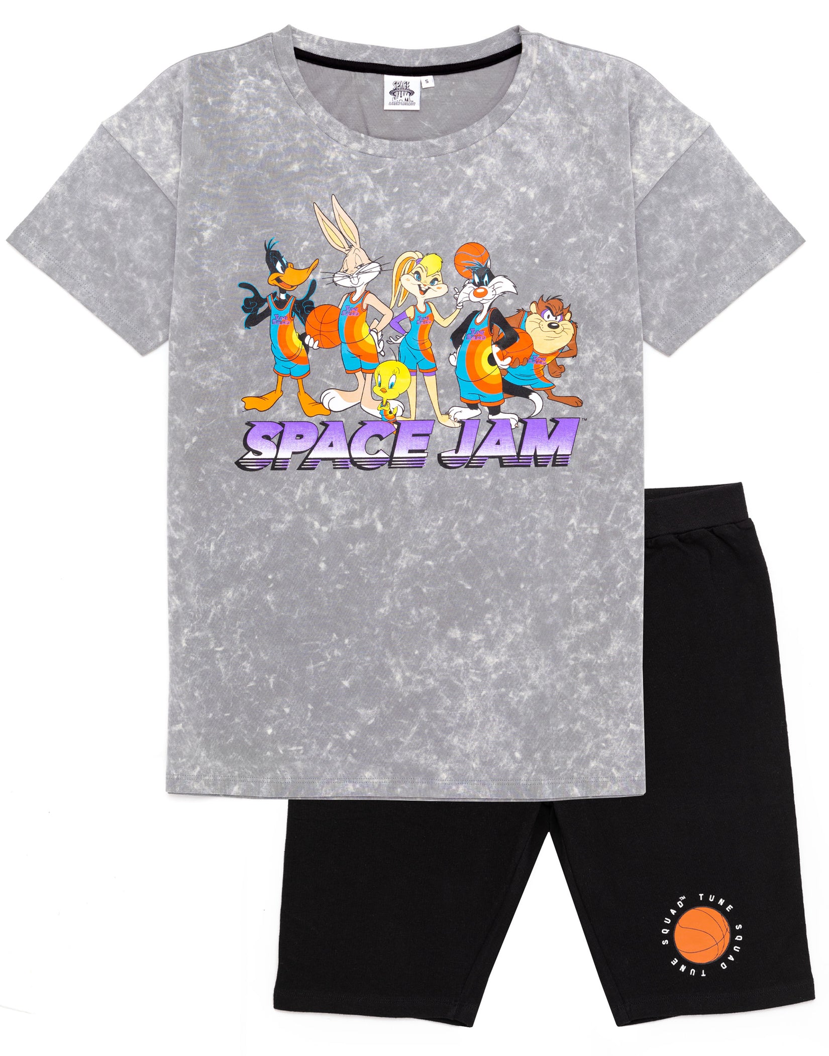 Space Jam 2 Pyjamas For Womens T-shirt & Cycling Shorts PJS Set ...