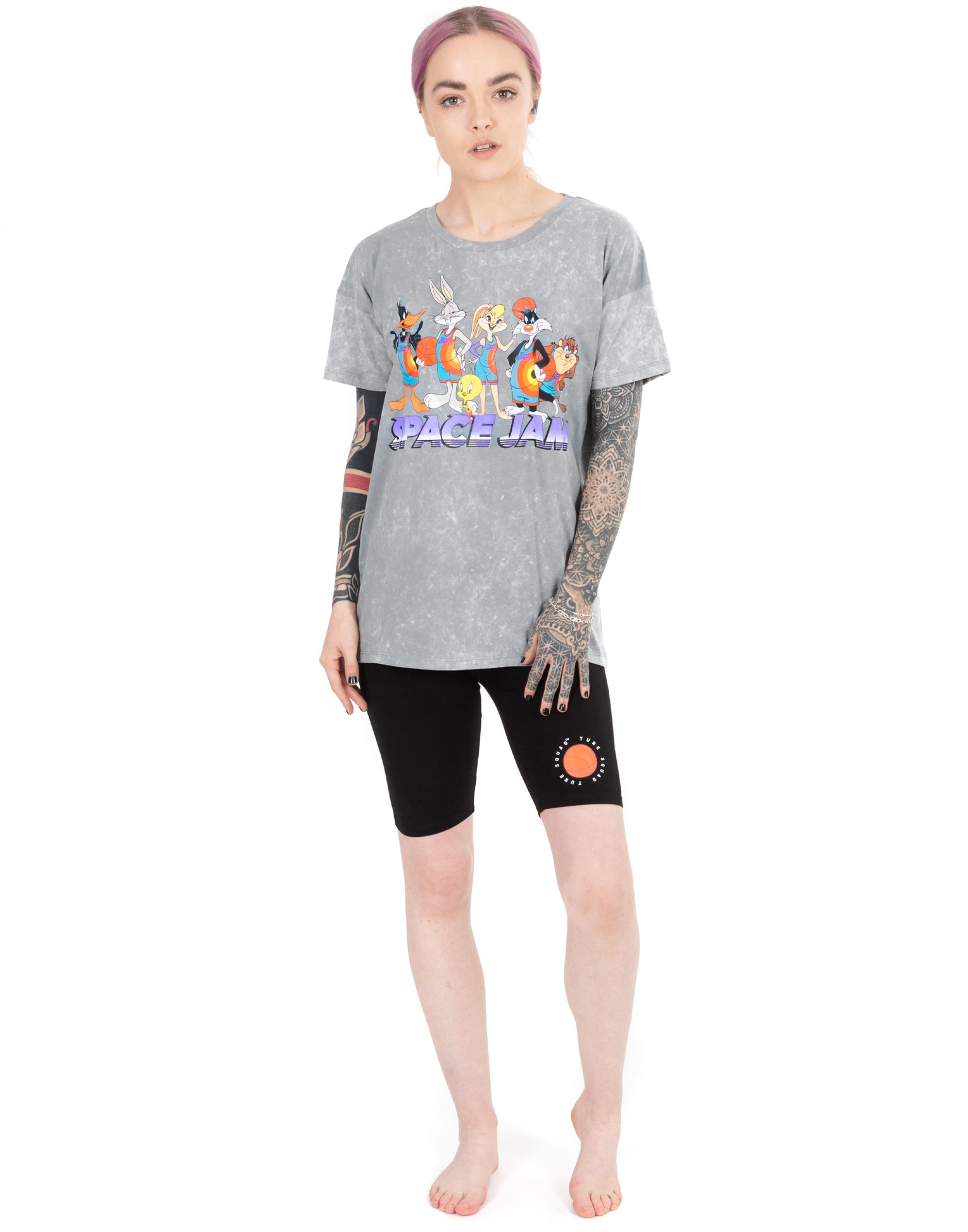 Space Jam 2 Pyjamas For Womens T-shirt & Cycling Shorts PJS Set ...