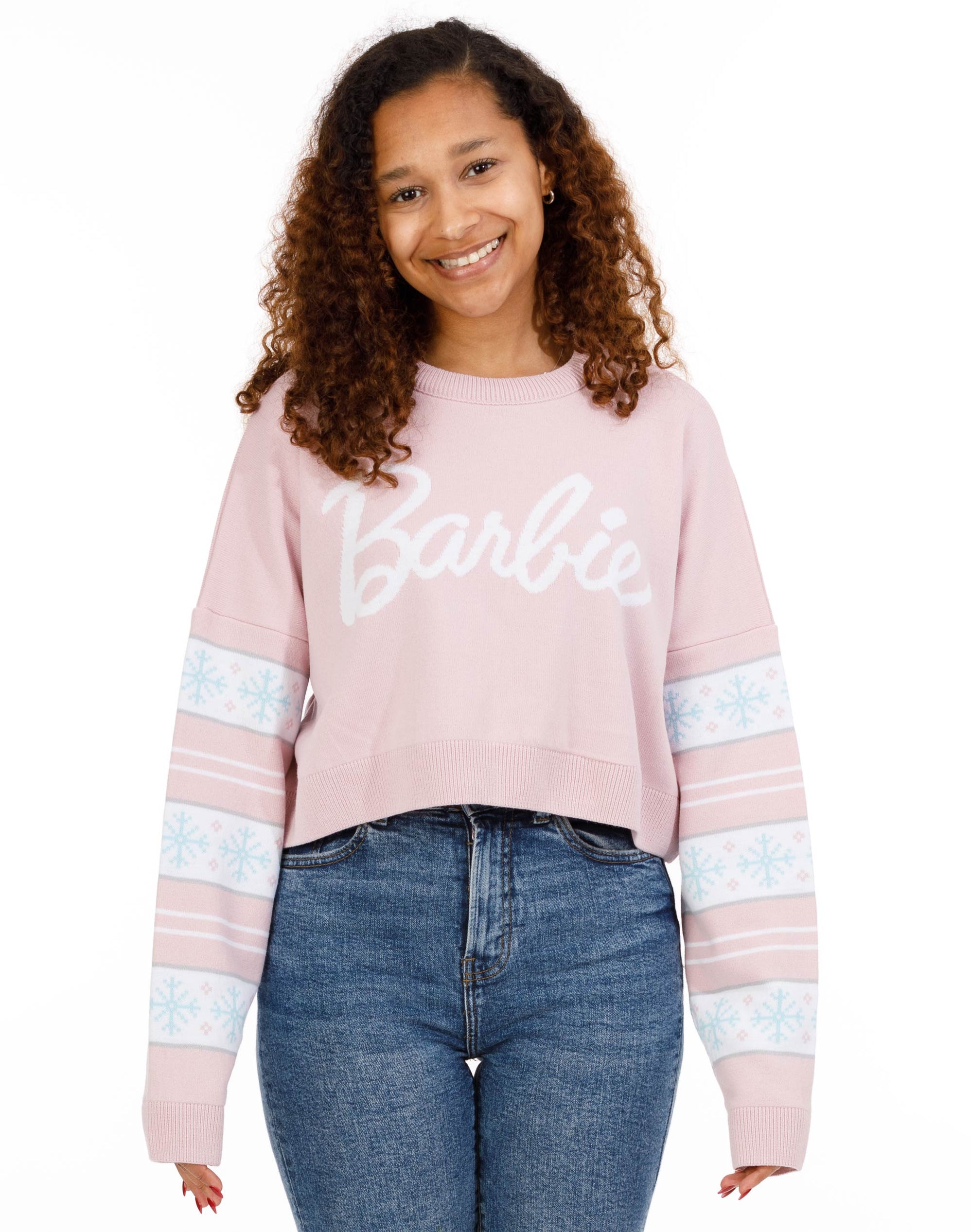 Barbie Logo Women's Cropped Jumper — Vanilla Underground