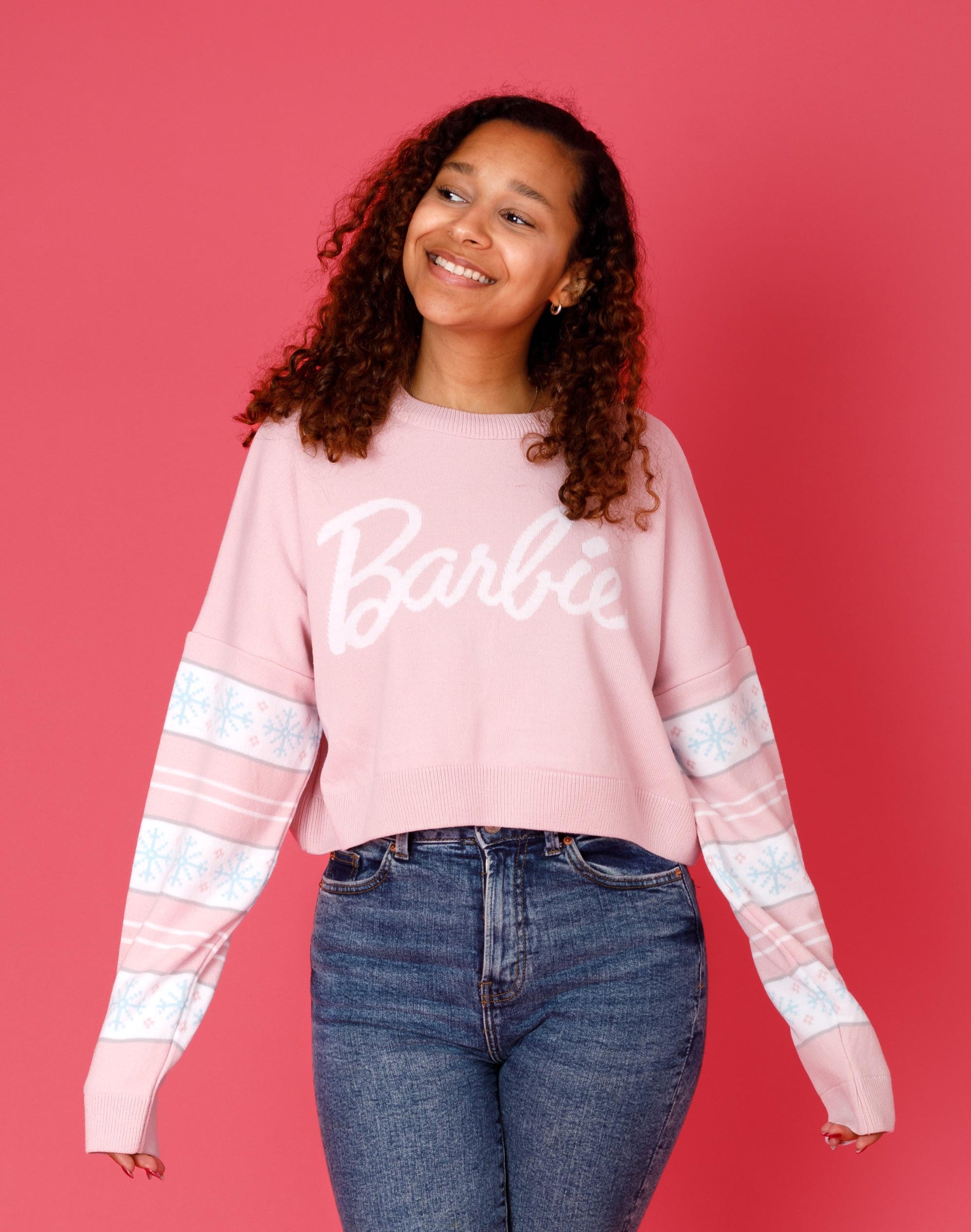 Barbie Logo Women's Cropped Jumper — Vanilla Underground