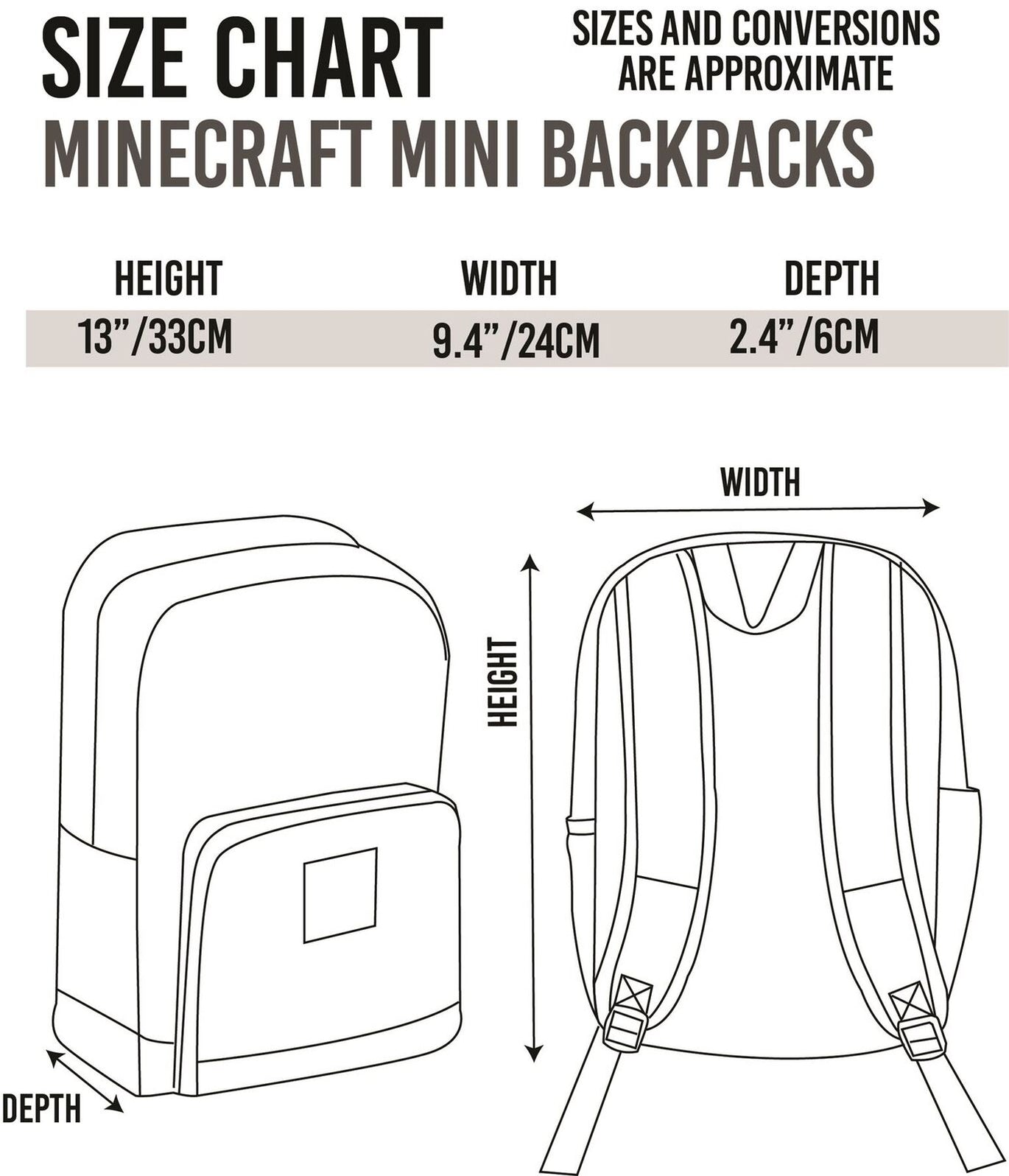 Minecraft Silver Mini Backpack — Vanilla Underground