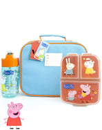 Peppa Pig Lunch Bag Set (Lunch bag, 430ml BPA Free Bottle & Lunch box ...