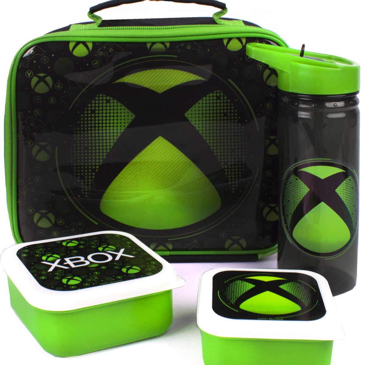 XBOX Gaming Logo 4 Piece Lunch Bag Set Black — Vanilla Underground