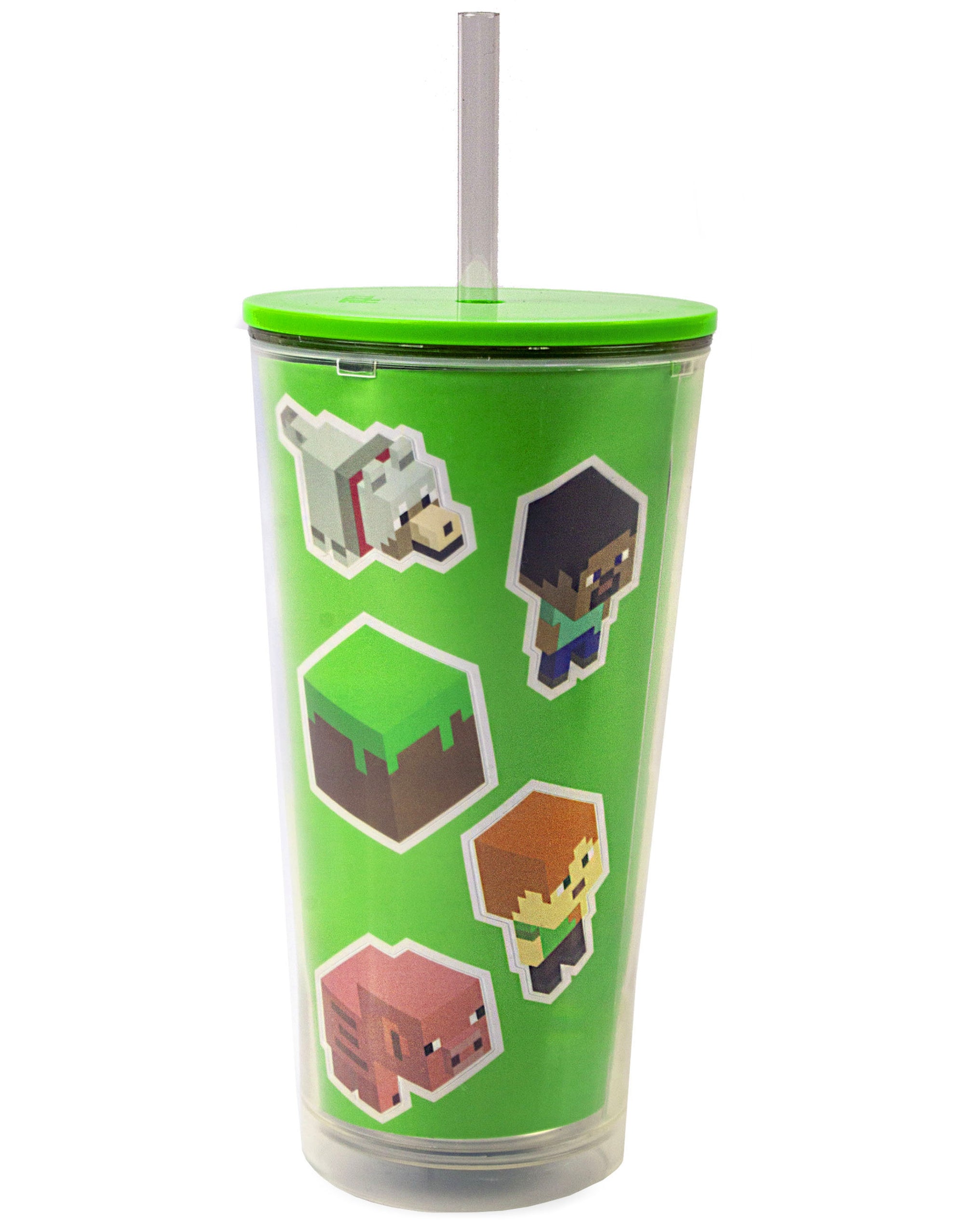 Minecraft Customisable Sticker Drinks Cup - Personalised Creeper Zombi ...