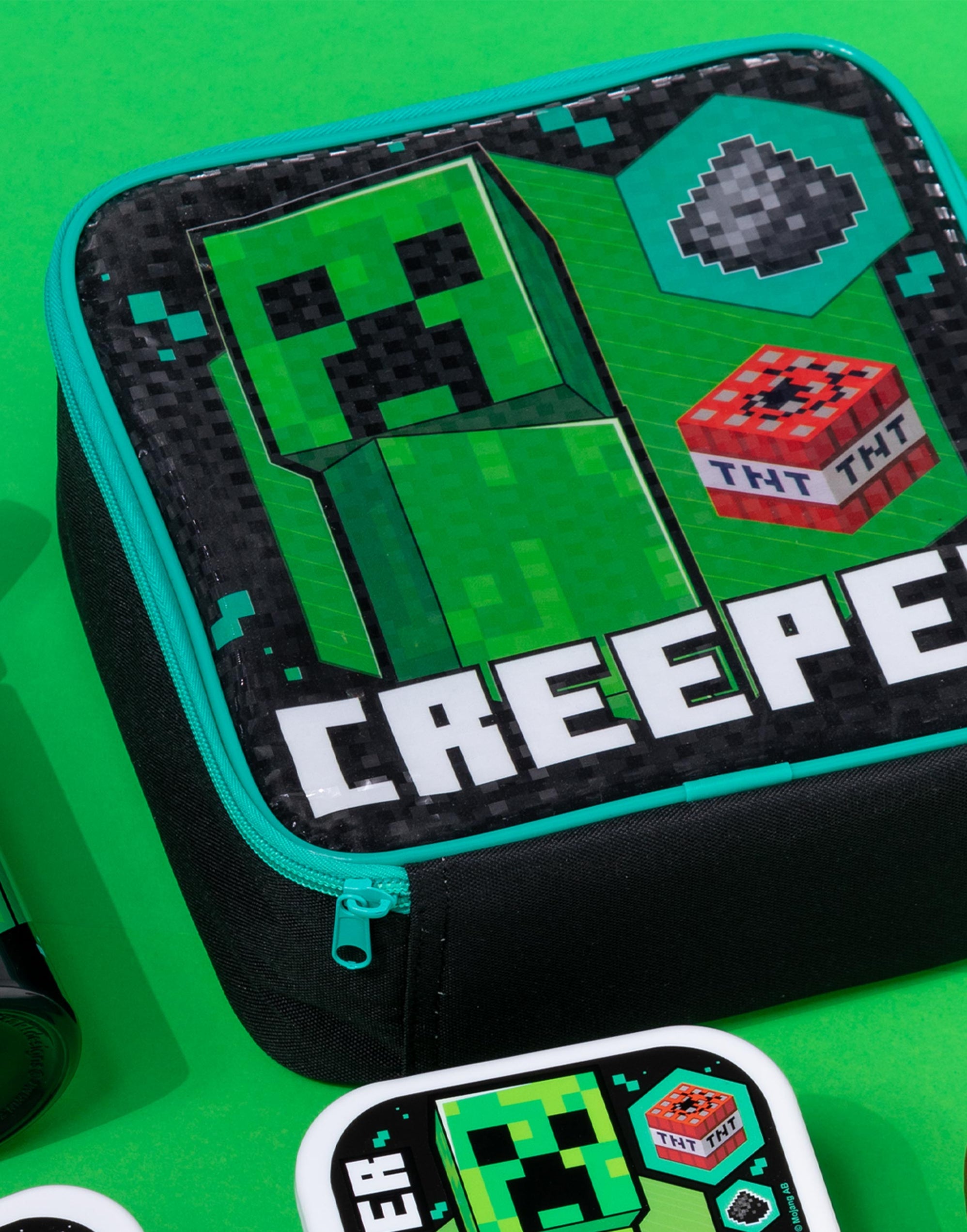 Minecraft Creeper Lunch Bag, Snack Pot, Water Bottle Set — Vanilla ...