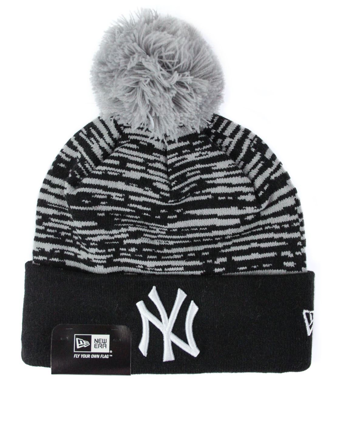 New Era MLB New York Yankees Pattern Crown Knit Hat — Vanilla Underground
