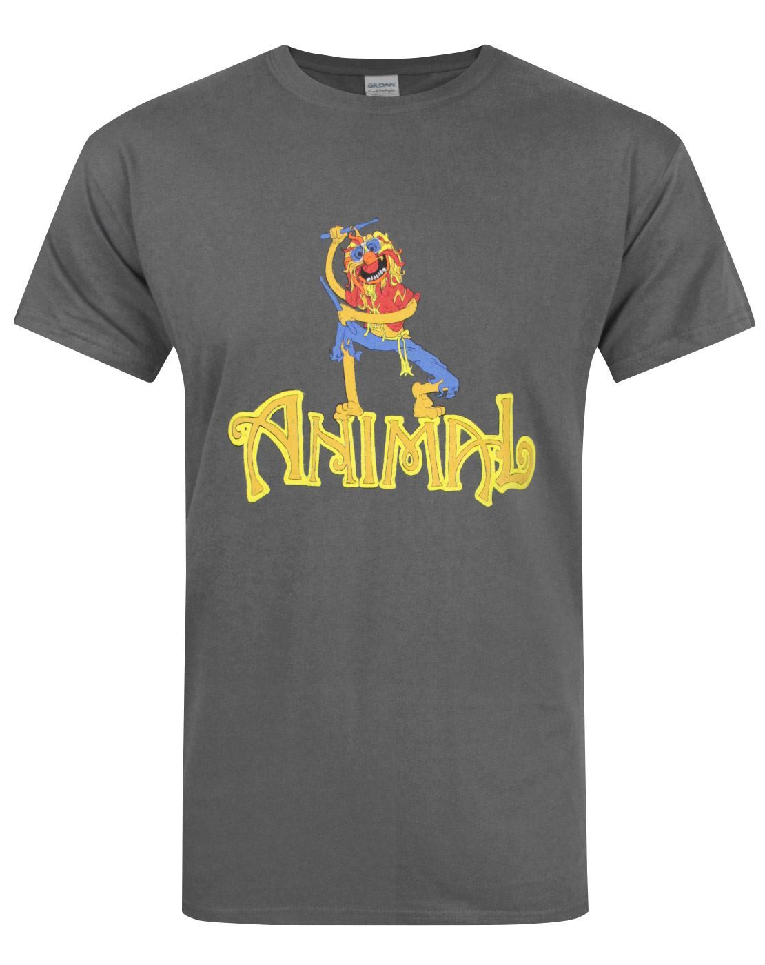 Muppets Animal Drummer Men's Charcoal T-Shirt — Vanilla Underground