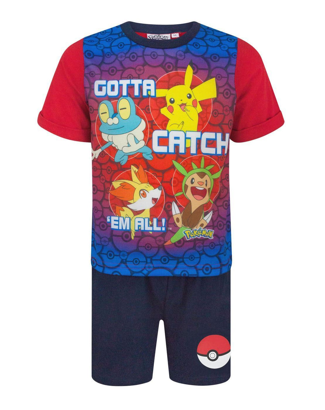 Pokemon Gotta Catch Em All Boy's Short Pyjamas — Vanilla Underground