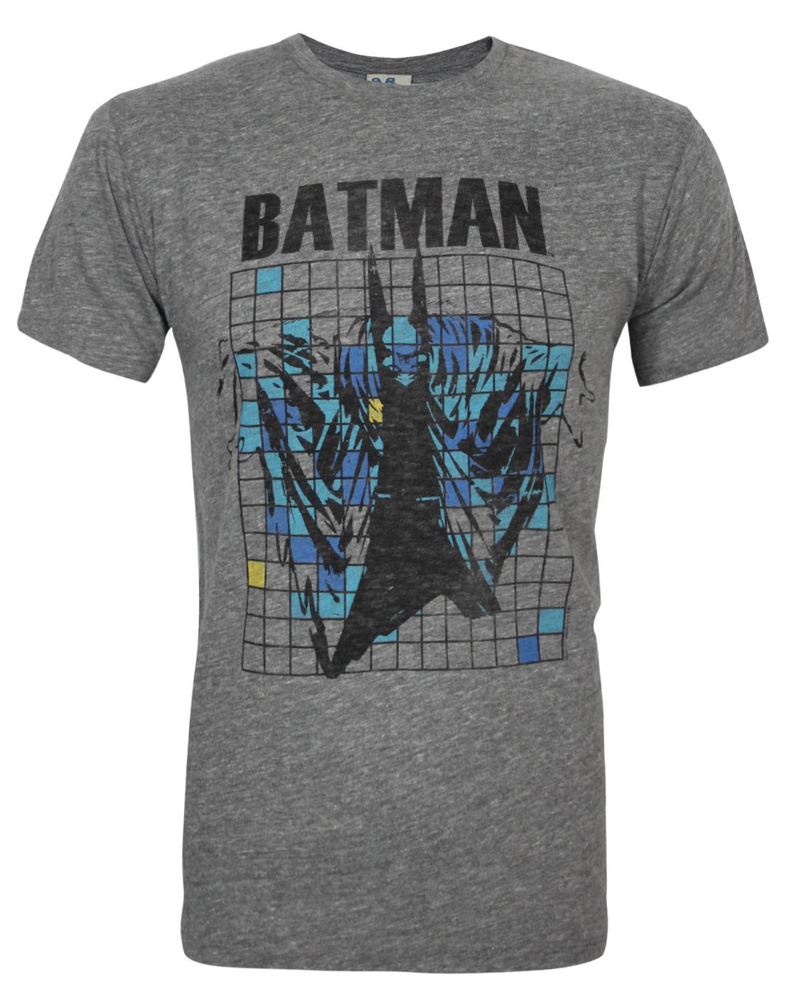 Junk Food Batman Grid Men's T-Shirt — Vanilla Underground