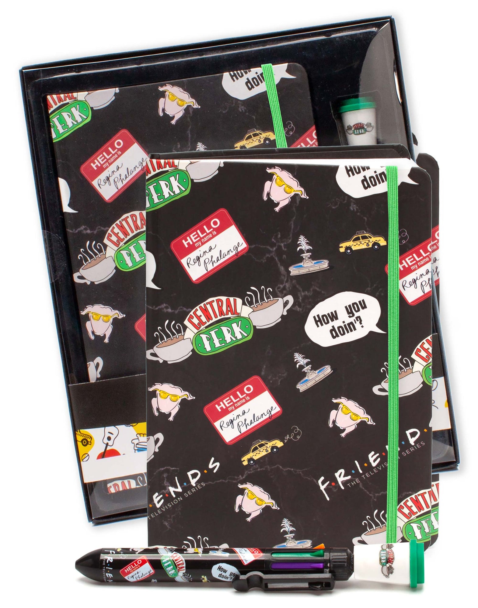 Friends Notebook and Multi-Colour Pen Stationery Set — Vanilla Underground