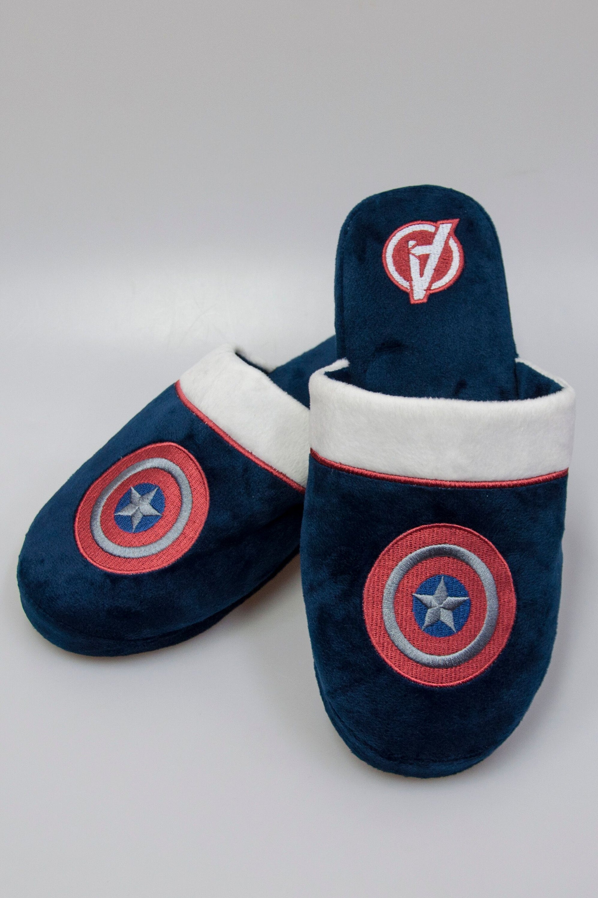 Marvel Captain America Men's Navy House Slippers — Vanilla Underground