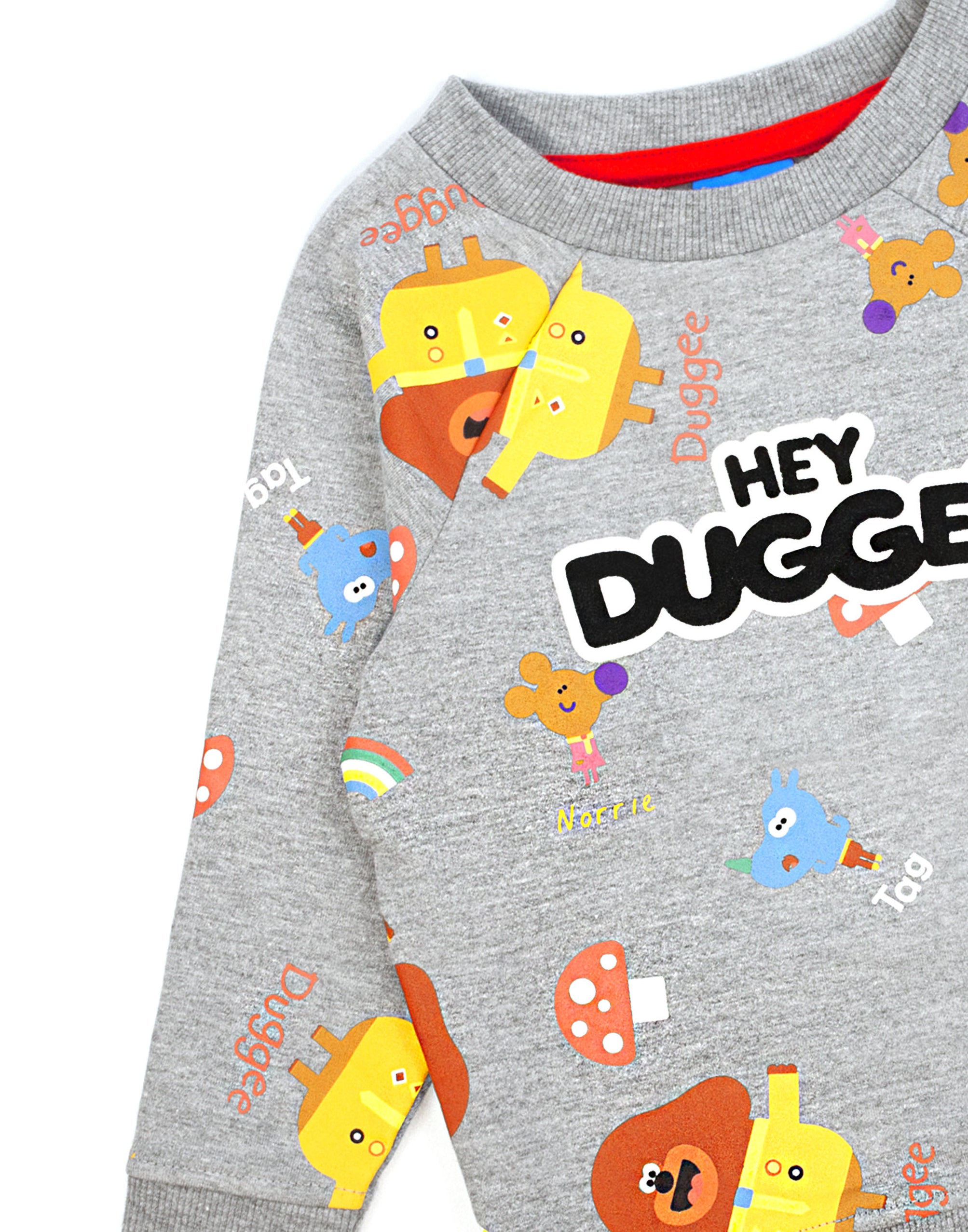 Hey Duggee Sweatshirt Squirrels Club Boy's Grey Long Sleeved Kids Swea ...