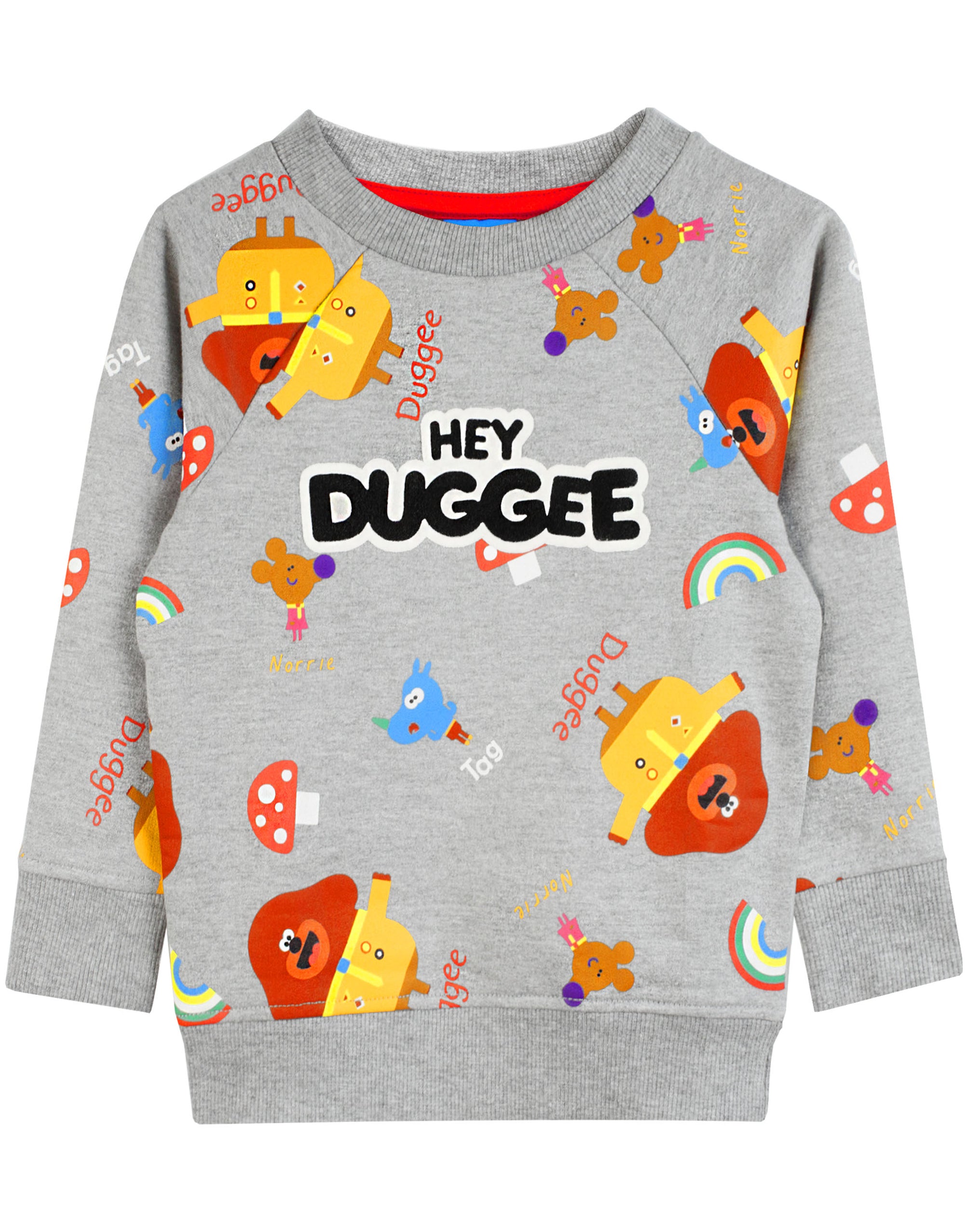 Hey Duggee Sweatshirt Squirrels Club Boy's Grey Long Sleeved Kids Swea ...