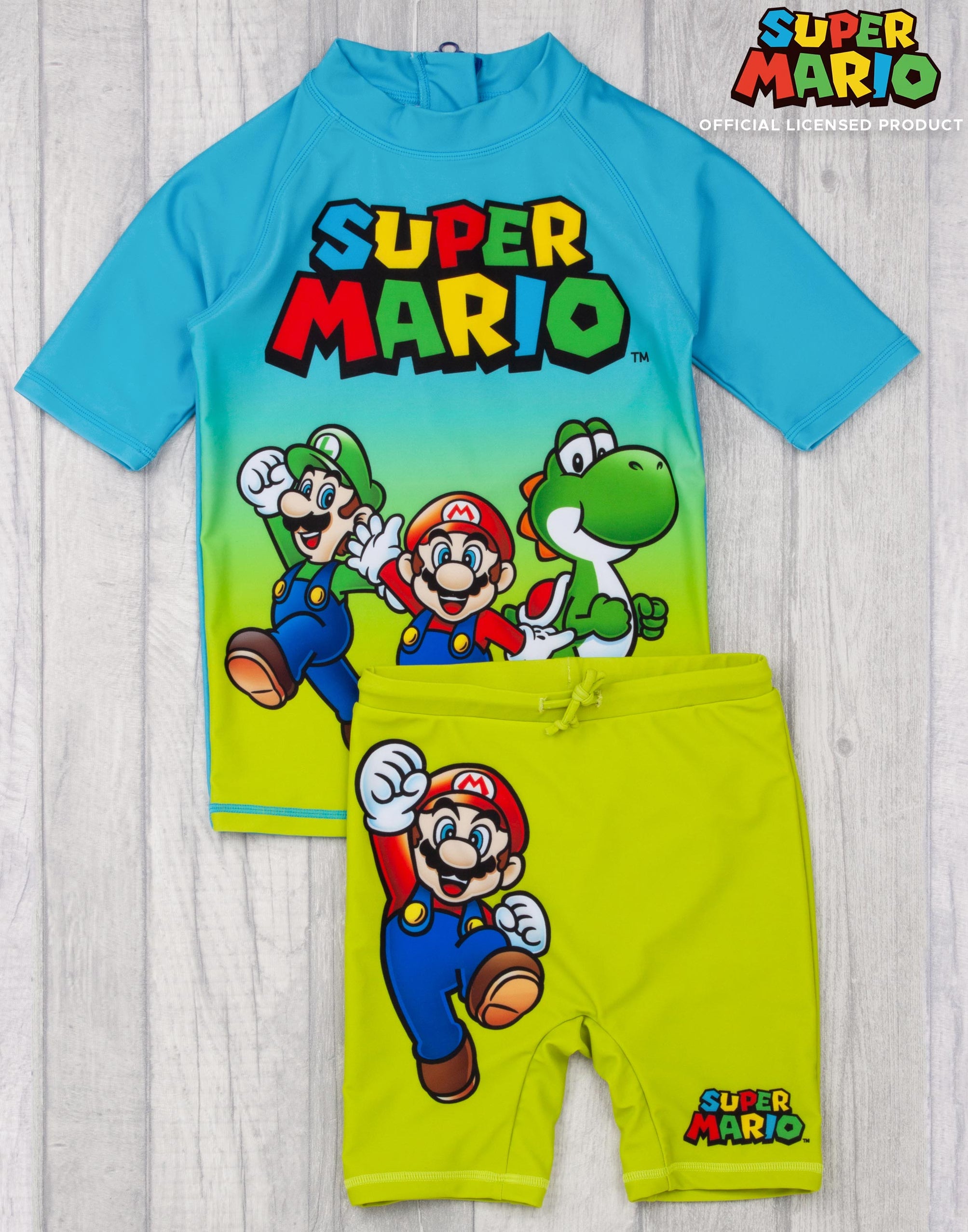 Super Mario Boy's UV50+ Swim Set — Vanilla Underground