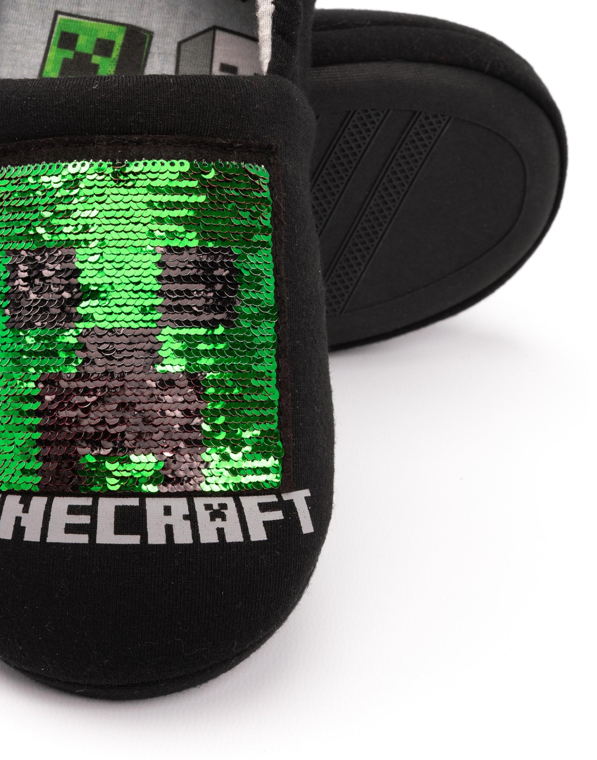 Minecraft Boys Sequin Slippers — Vanilla Underground