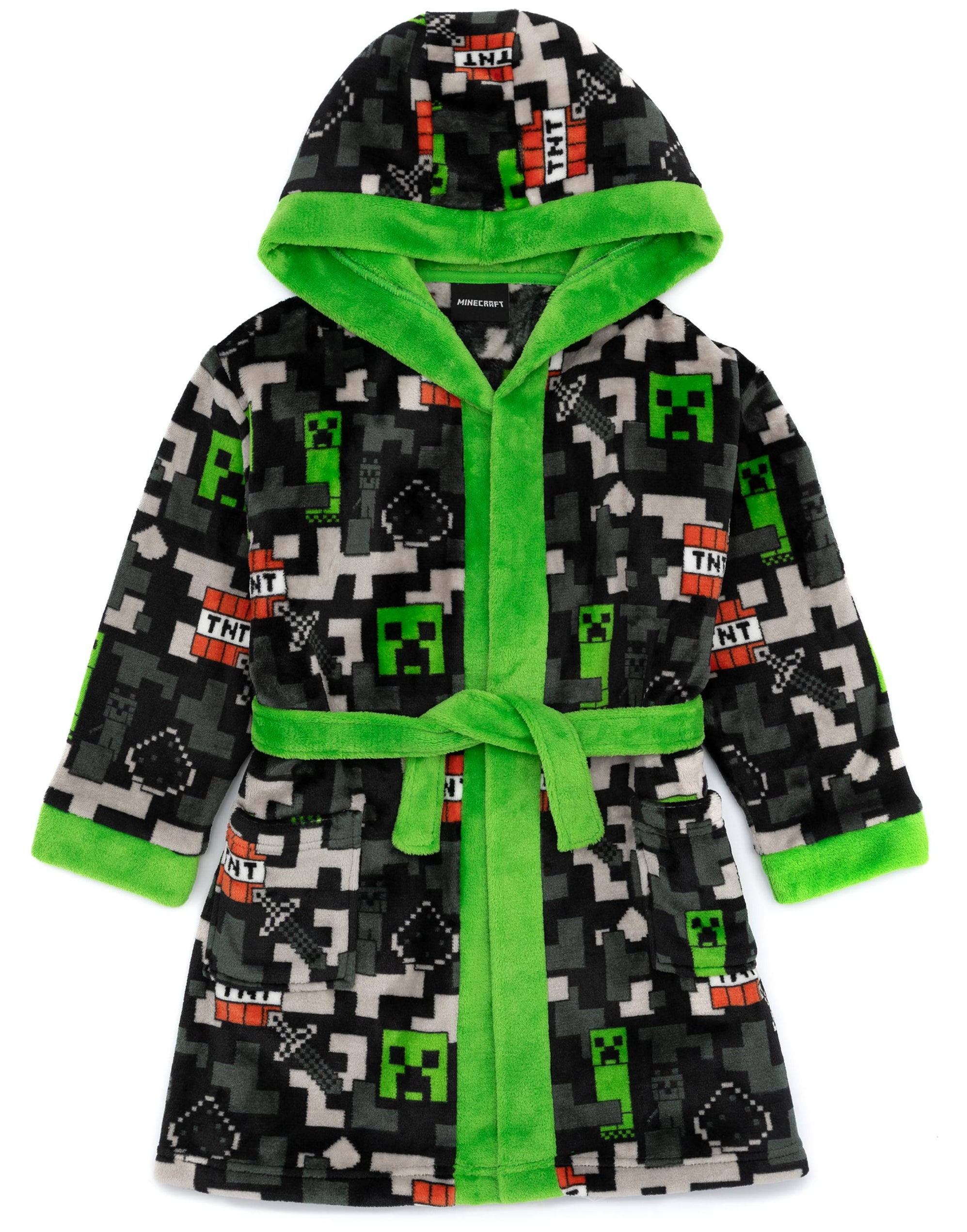 Minecraft Boys Creeper & TNT Dressing Gown — Vanilla Underground