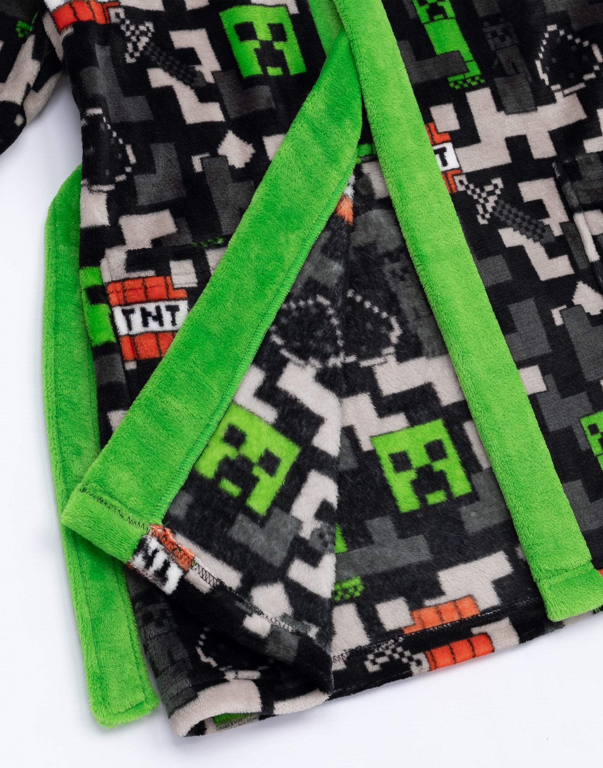 Minecraft Boys Creeper & TNT Dressing Gown — Vanilla Underground