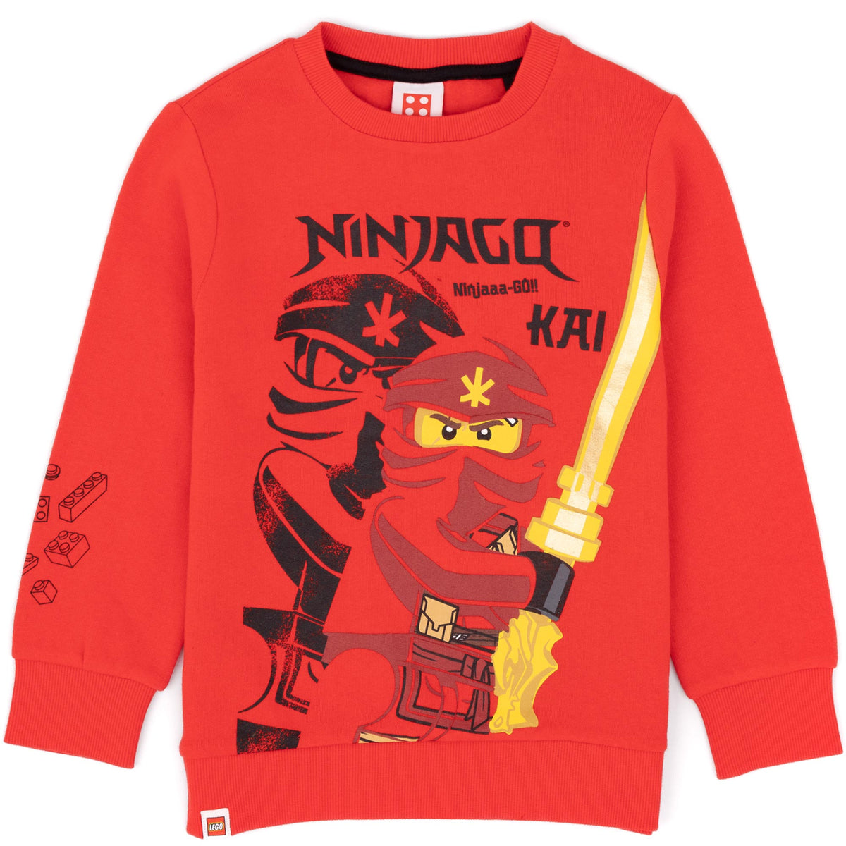 LEGO Ninjago Sweater Boys Kids Kai Warrior Long Sleeve Red Jumper ...