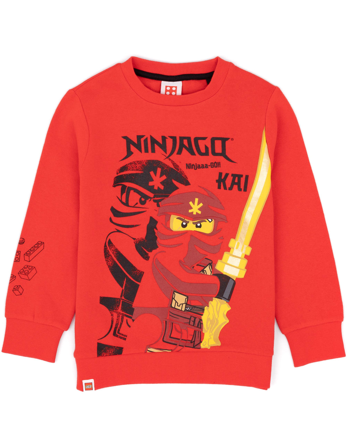 LEGO Ninjago Sweater Boys Kids Kai Warrior Long Sleeve Red Jumper ...