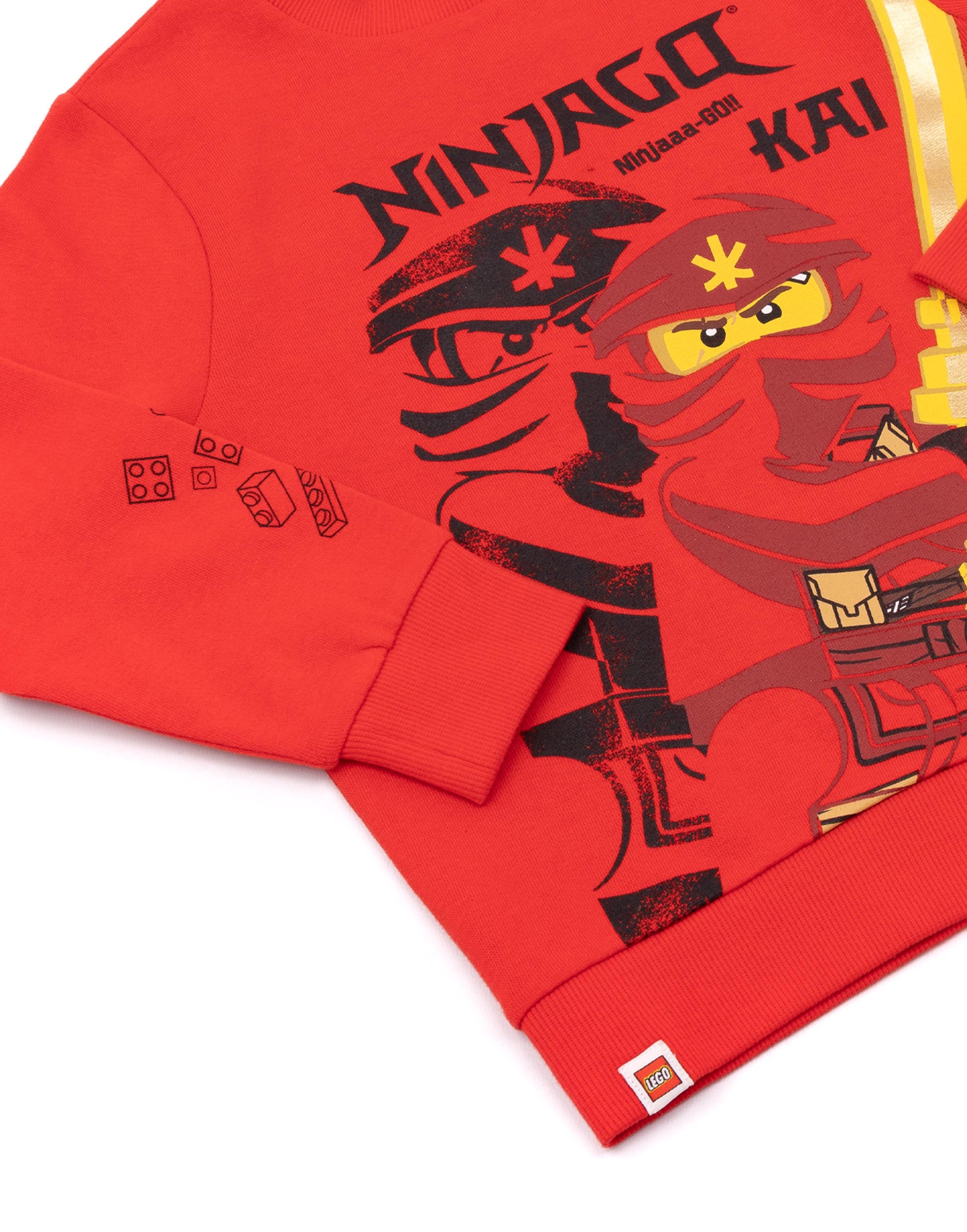 LEGO Ninjago Sweater Boys Kids Kai Warrior Long Sleeve Red Jumper ...