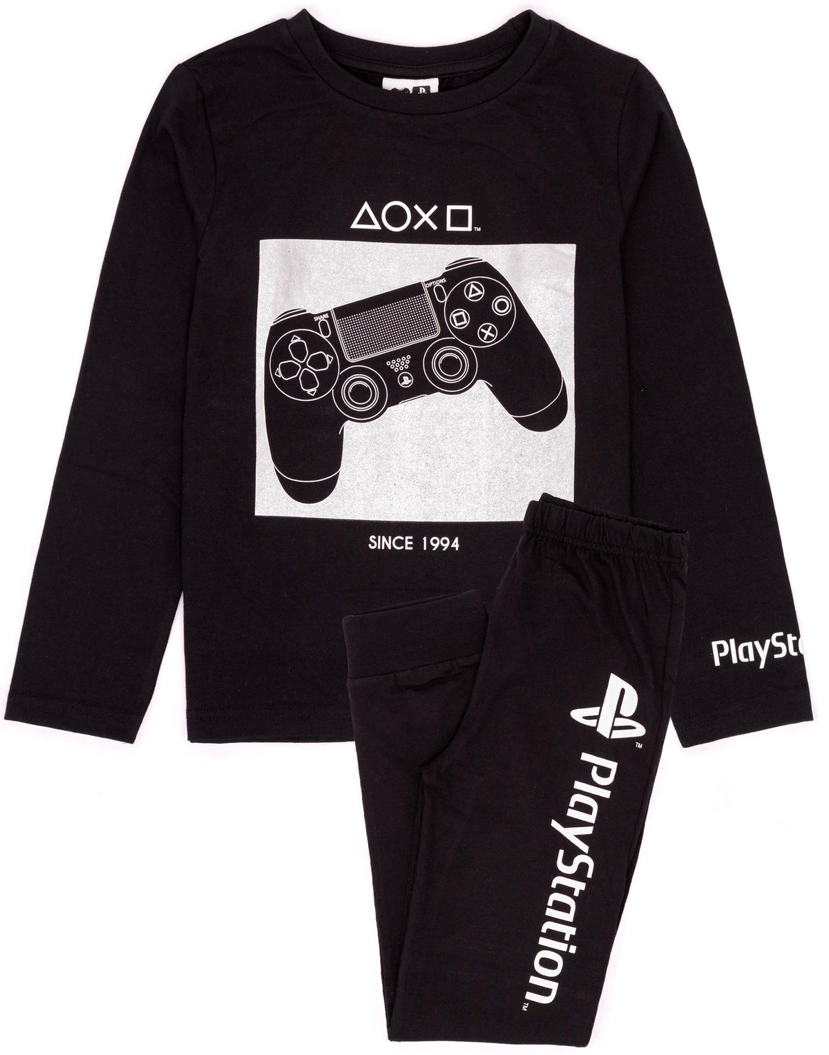 PlayStation Boys Pyjamas Game Controller Black Set — Vanilla Underground