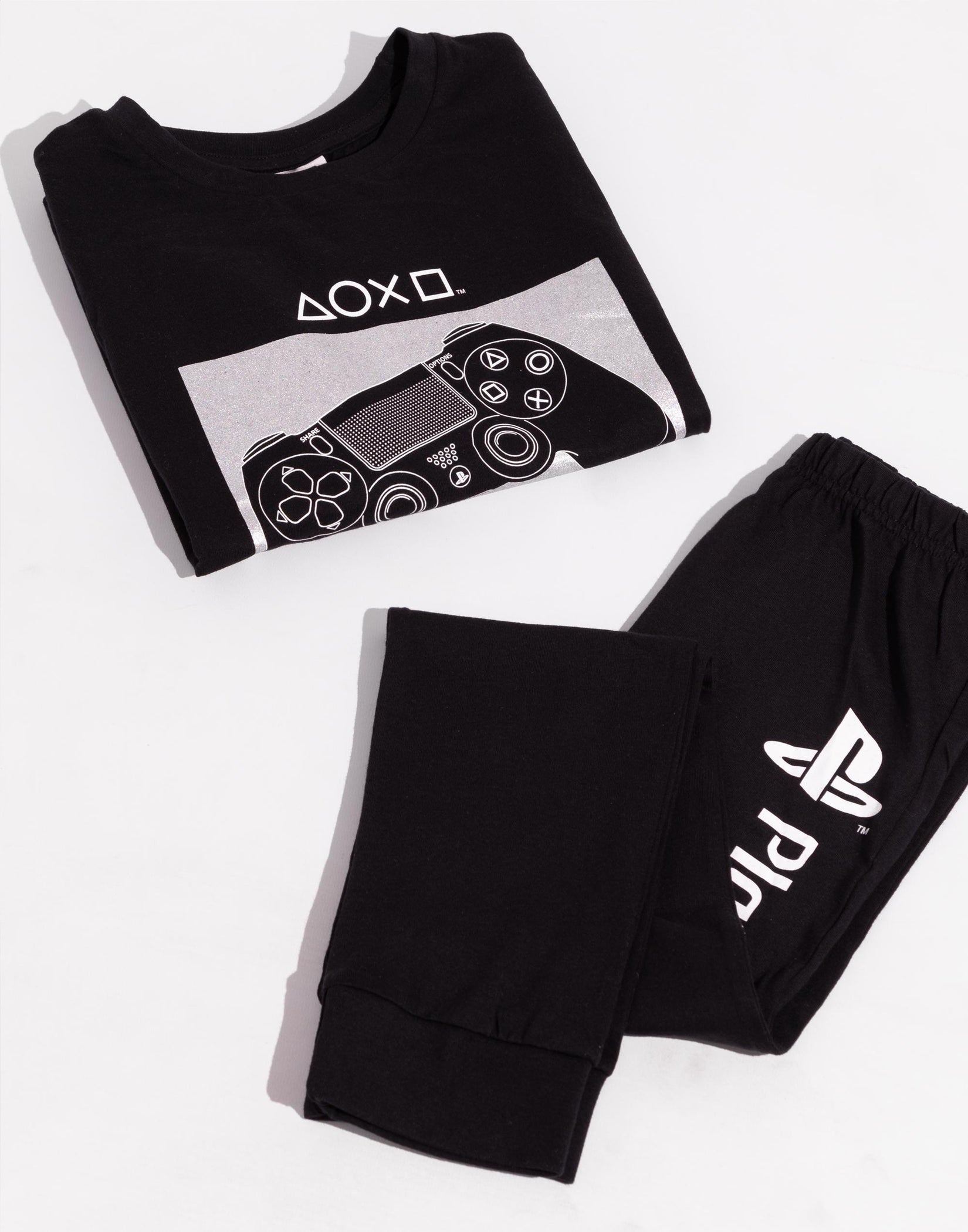 PlayStation Boys Pyjamas Game Controller Black Set — Vanilla Underground
