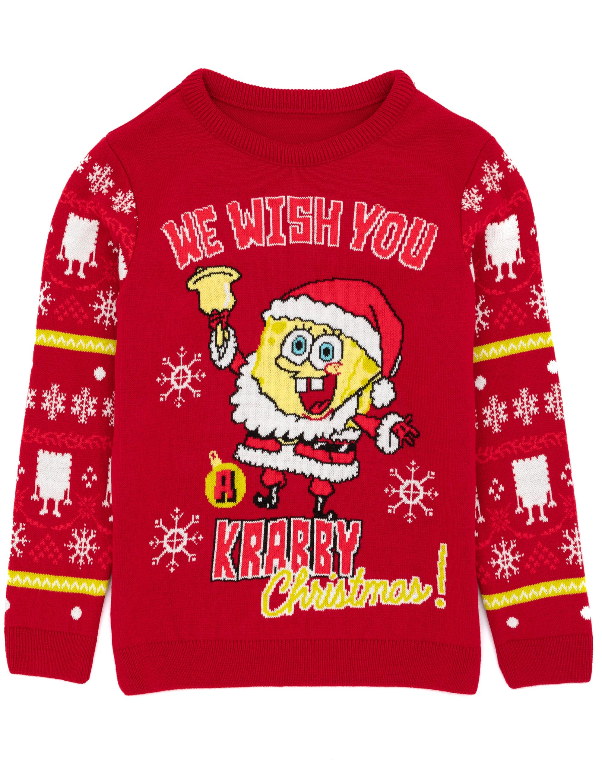 SpongeBob SquarePants Kids Knitted Christmas Jumper — Vanilla Underground