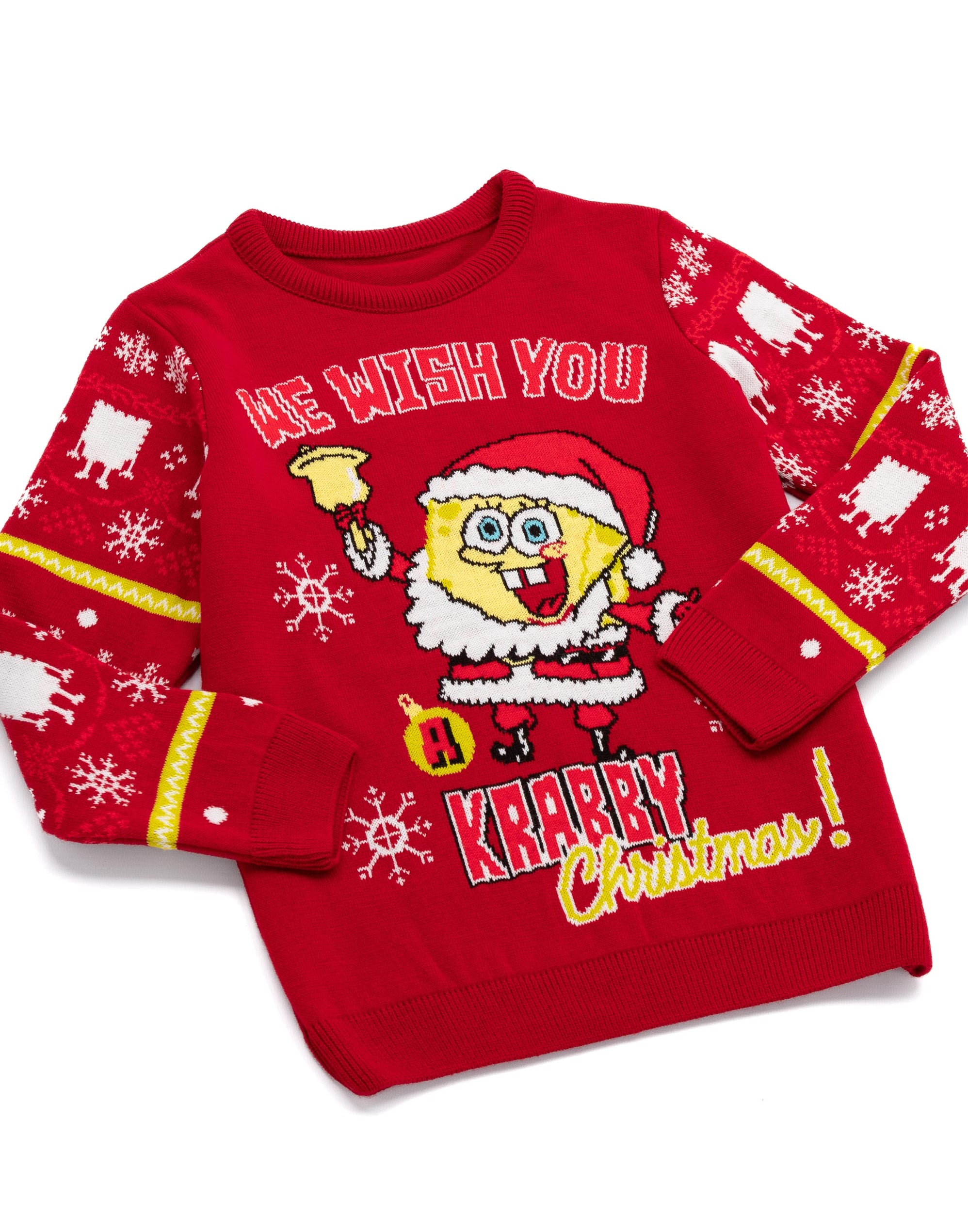 SpongeBob SquarePants Kids Knitted Christmas Jumper — Vanilla Underground