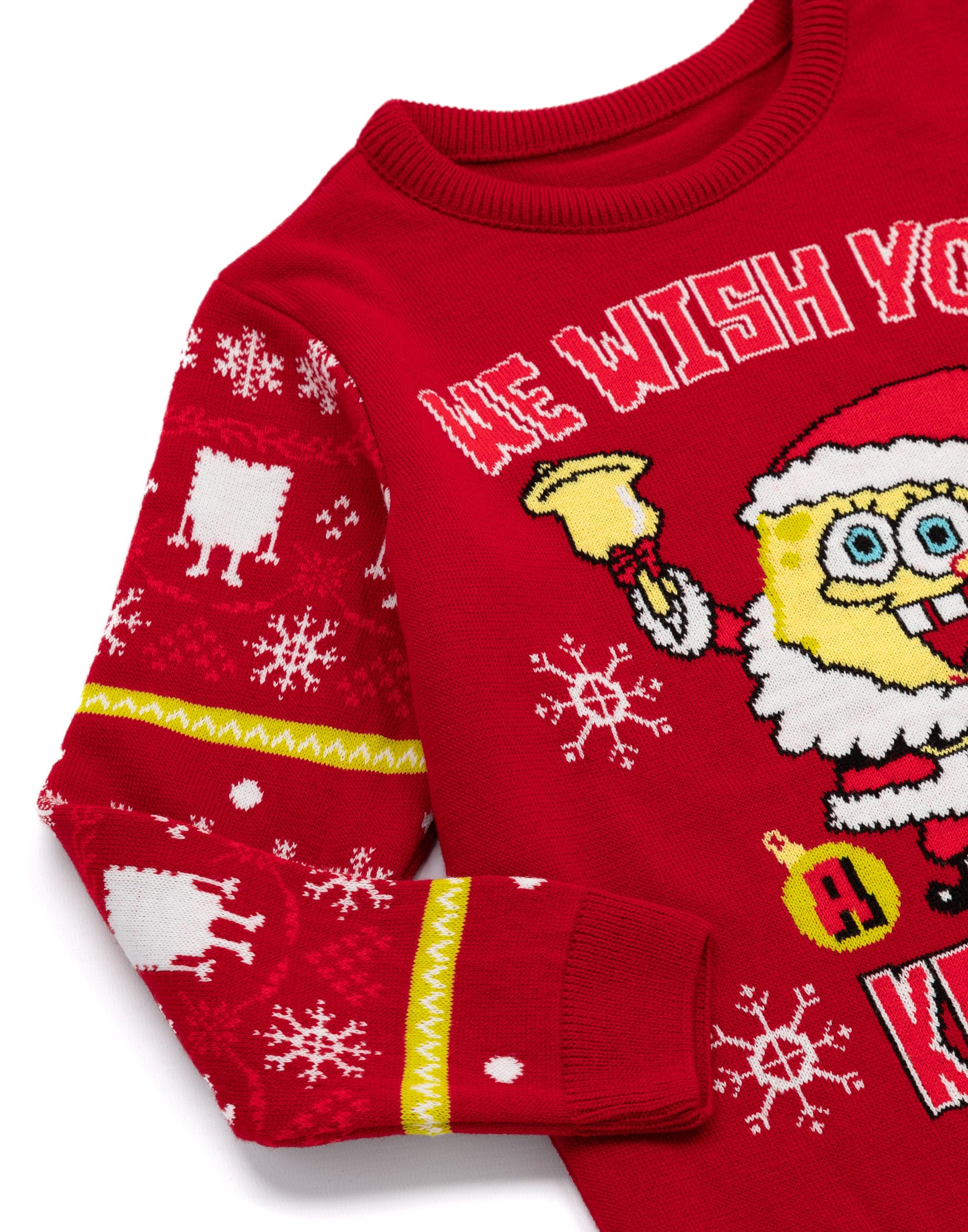 SpongeBob SquarePants Kids Knitted Christmas Jumper — Vanilla Underground