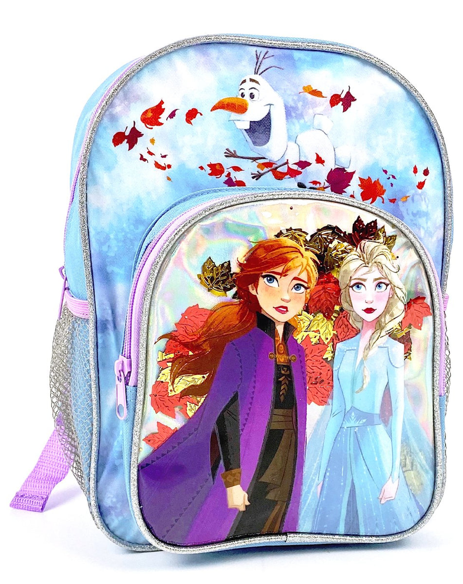 Disney Frozen 2 Elsa & Anna Falling Leaves Metallic Backpack — Vanilla ...